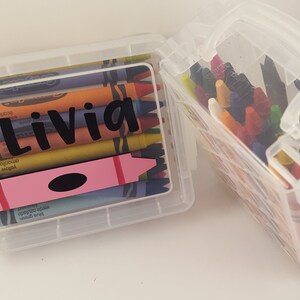 Personalized Crayon Box With 24 Crayons Back to School Keep - Etsy