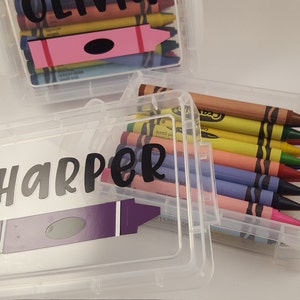 Personalized Crayon Box With 24 Crayons Back to School Keep - Etsy