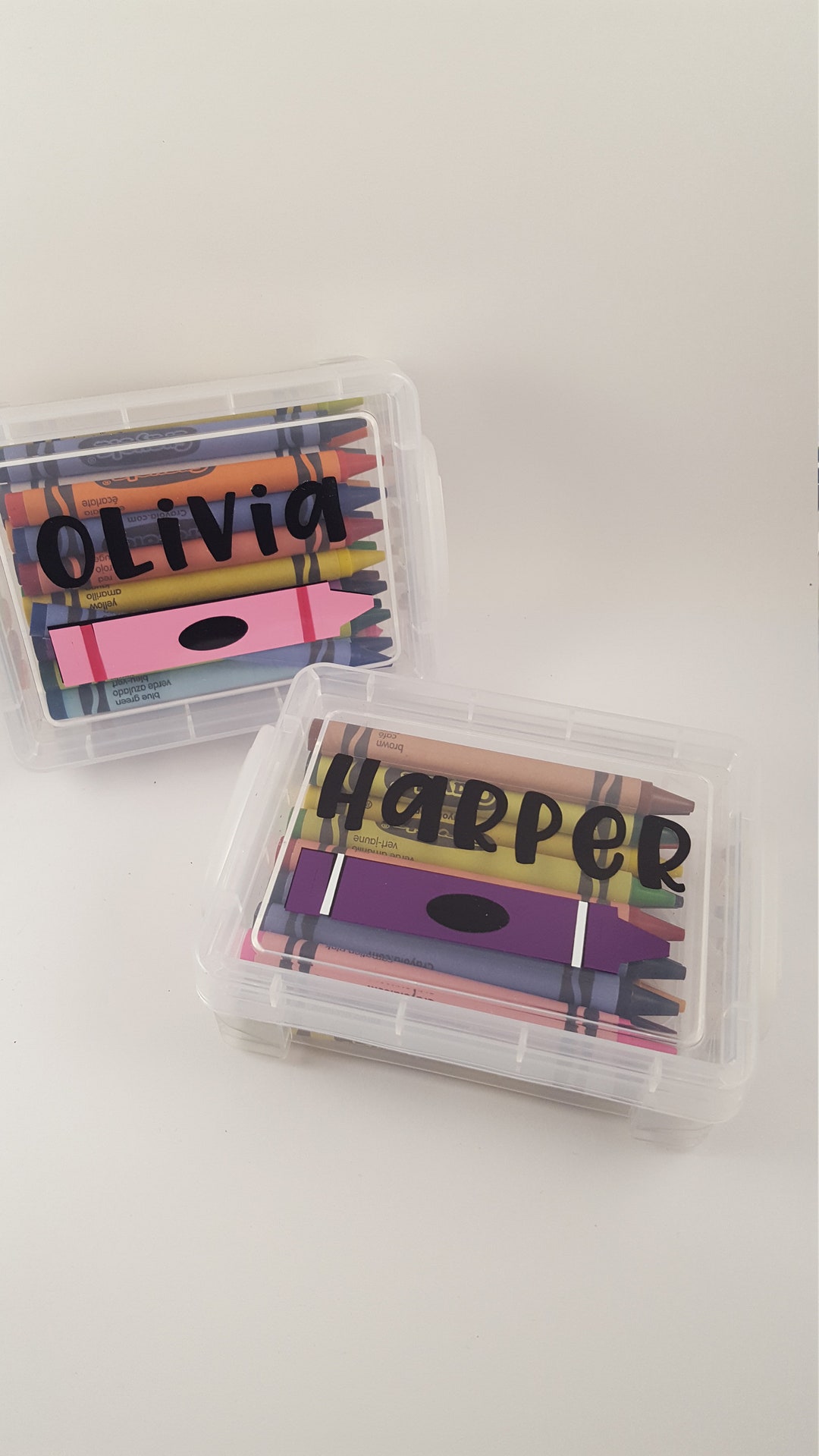 Personalized Crayon Box With 24 Crayons Back to School Keep - Etsy