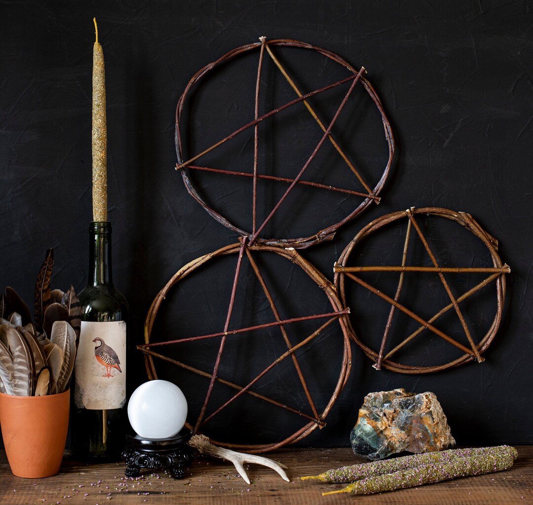 Primitive Pentagram, Wiccan Symbol, Pentacle, Handmade Twigs Celtic ...