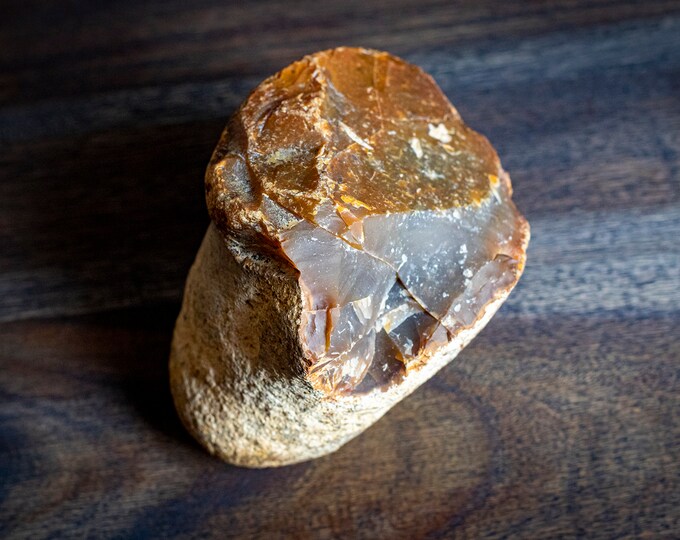 Beautiful Natural Flint, 1069g Half of Big Flint Concretion, Brown ...