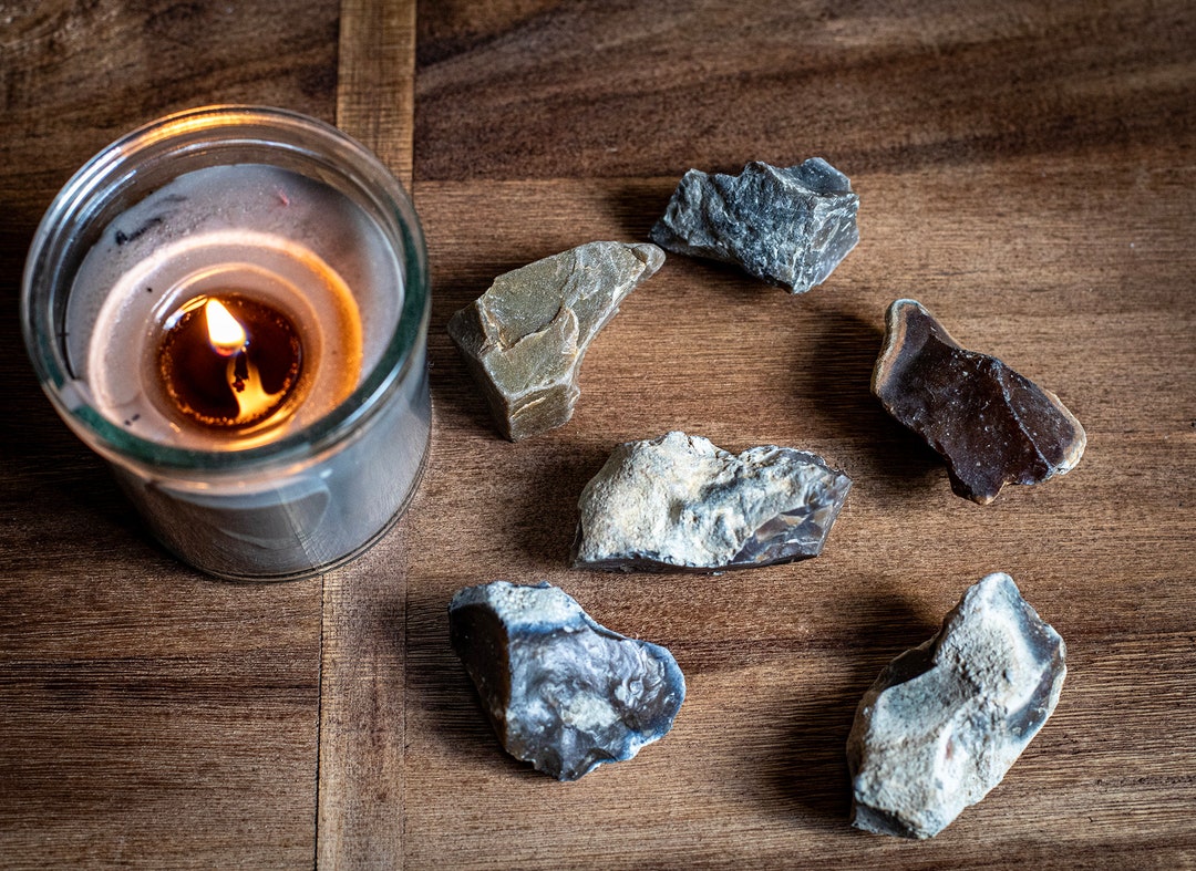 Set of Flint #3, 354g Natural Rough Flint, Brown, Gray Flint Stone ...