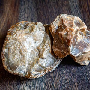 Pair of Flint, Natural Flint Brown With Micro Geodes Flint Stone, Flint ...