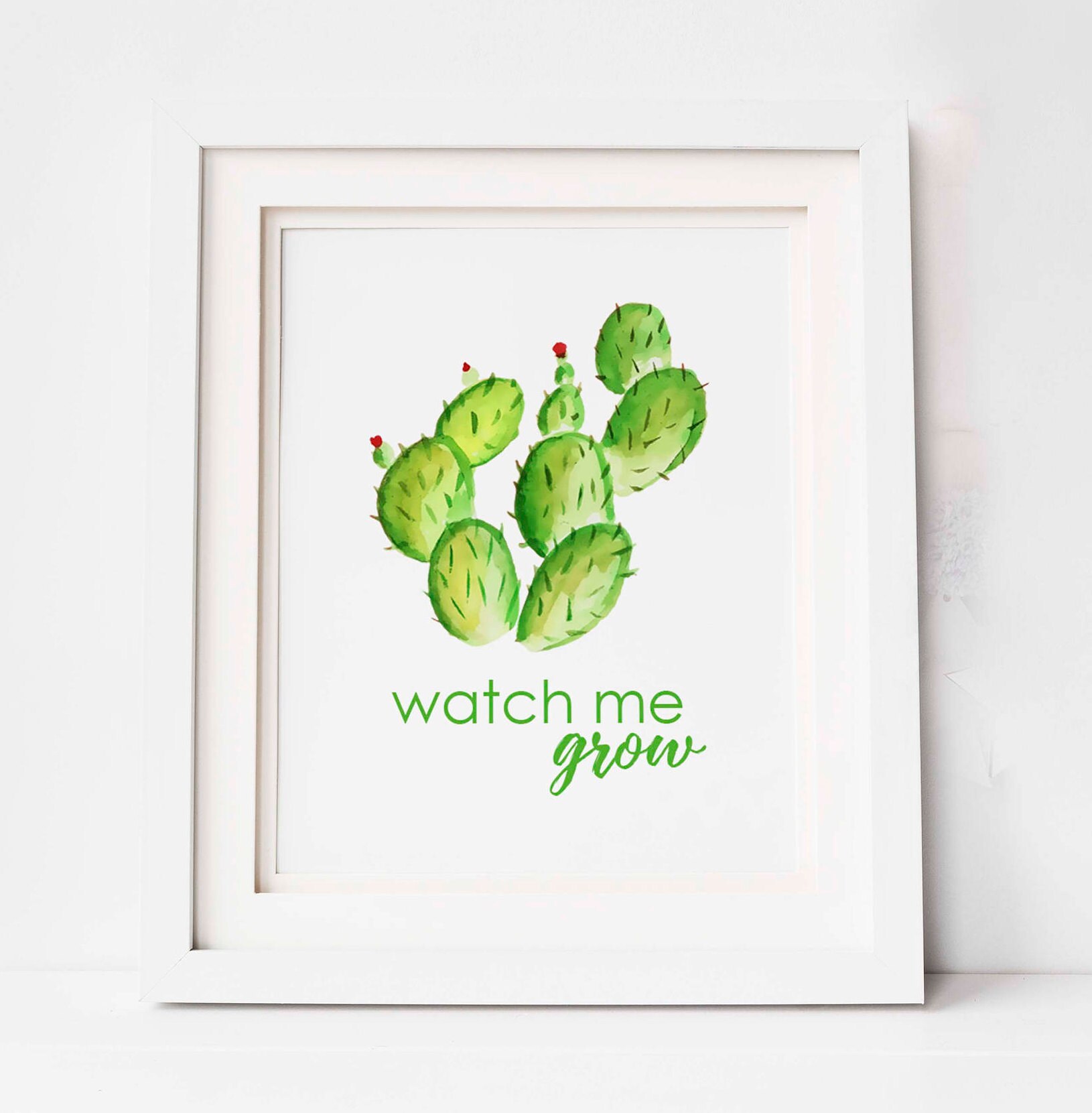 Cactus Print / Watch Me Grow / Modern Nursery Decor / Boho Nursery ...