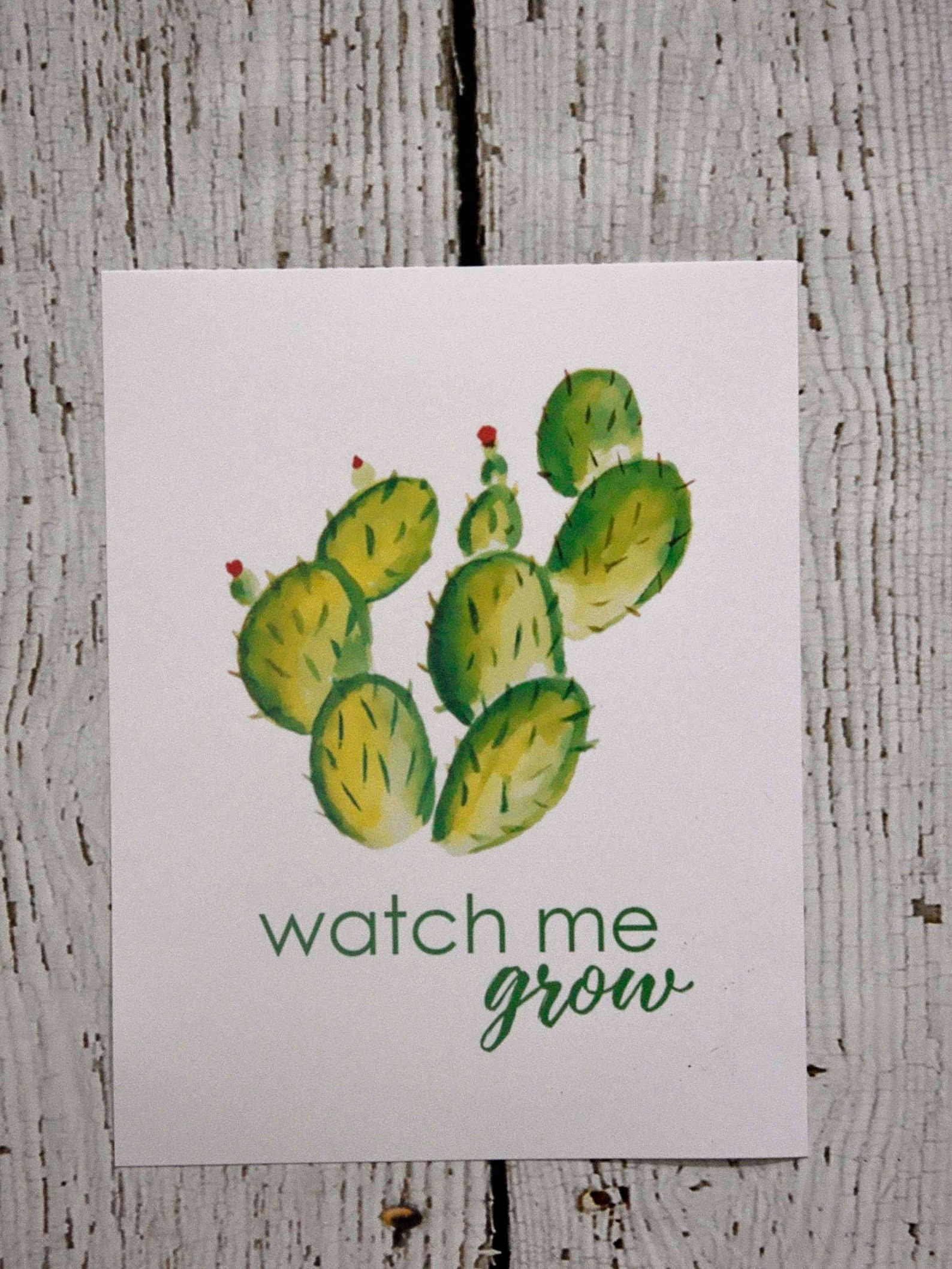 Cactus Print / Watch Me Grow / Modern Nursery Decor / Boho Nursery ...