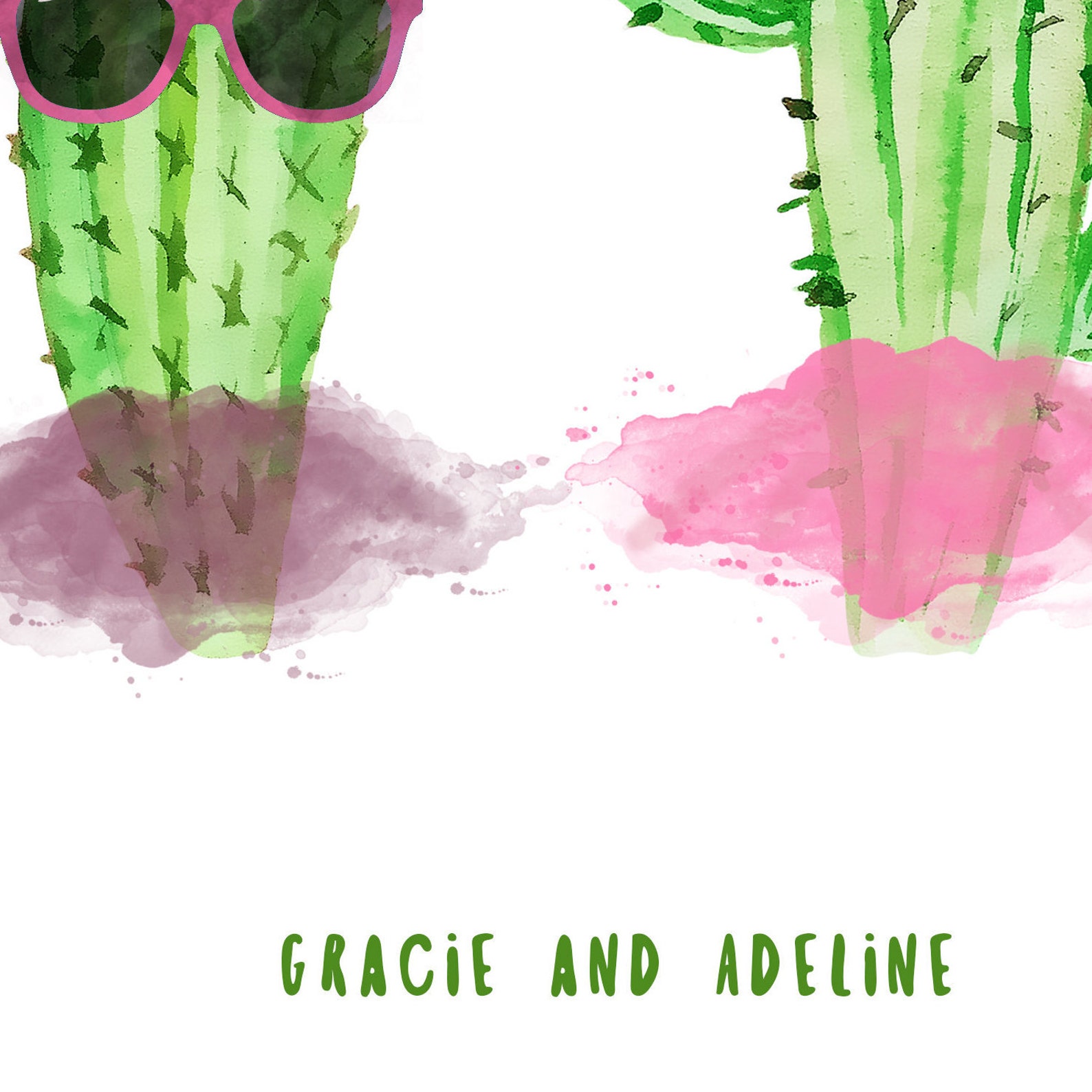 Cactus Print / Friends Stick Together / Modern Nursery Decor / - Etsy