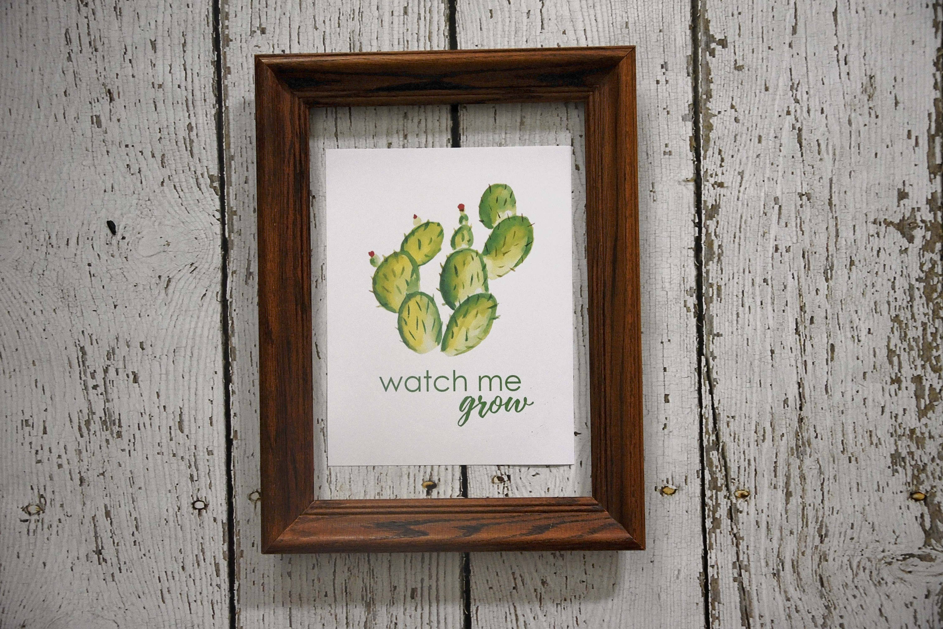 Cactus Print / Watch Me Grow / Modern Nursery Decor / Boho Nursery ...