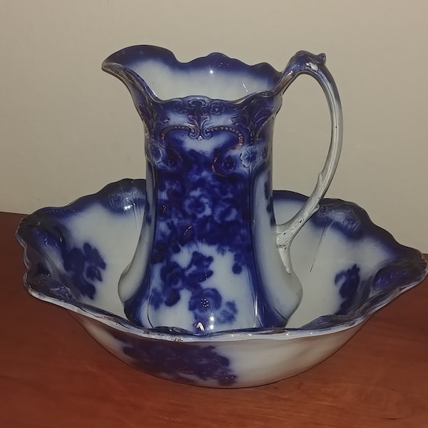 Flow Blue Pitcher - Etsy