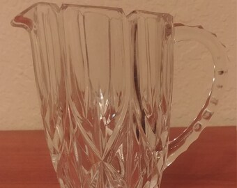 BLOCK Crystal Glass Pitcher Hand Cut With Big Flat Base/ - Etsy
