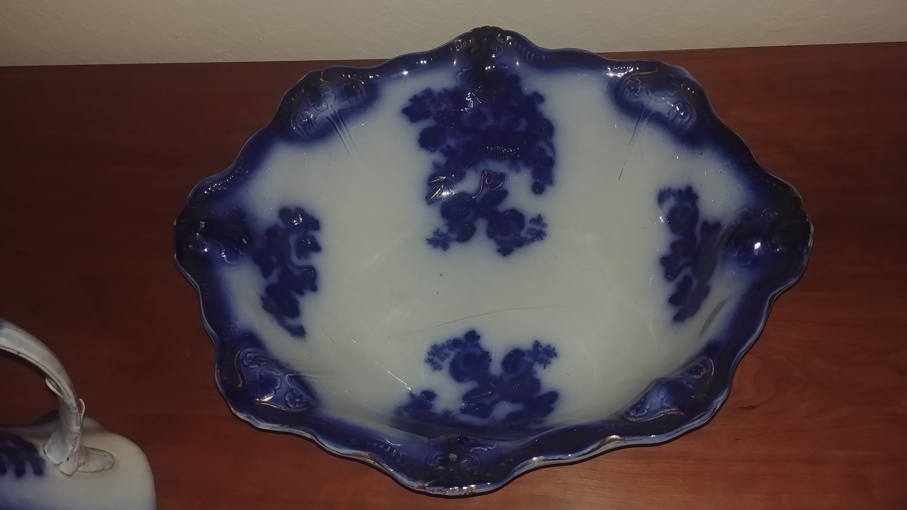 Enormous Victorian Flow Blue Pitcher and Wash Basin - Etsy