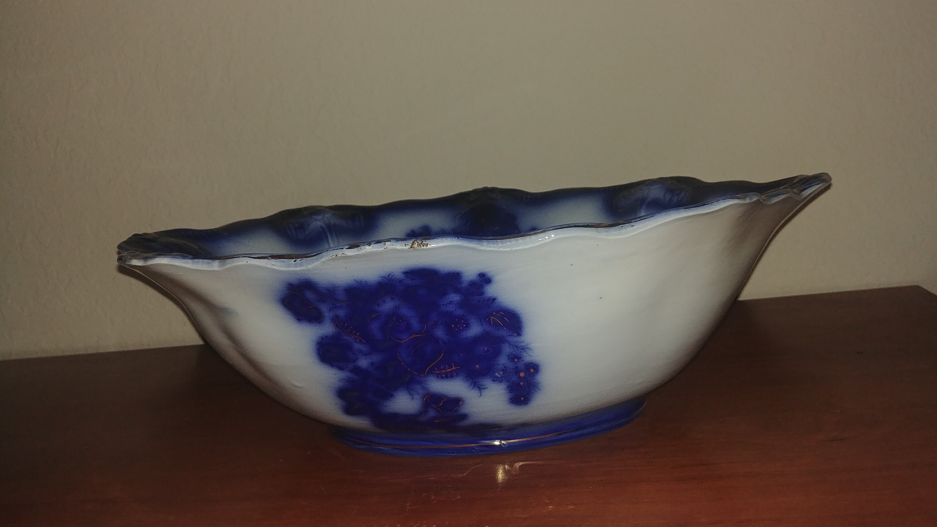 Enormous Victorian Flow Blue Pitcher and Wash Basin - Etsy