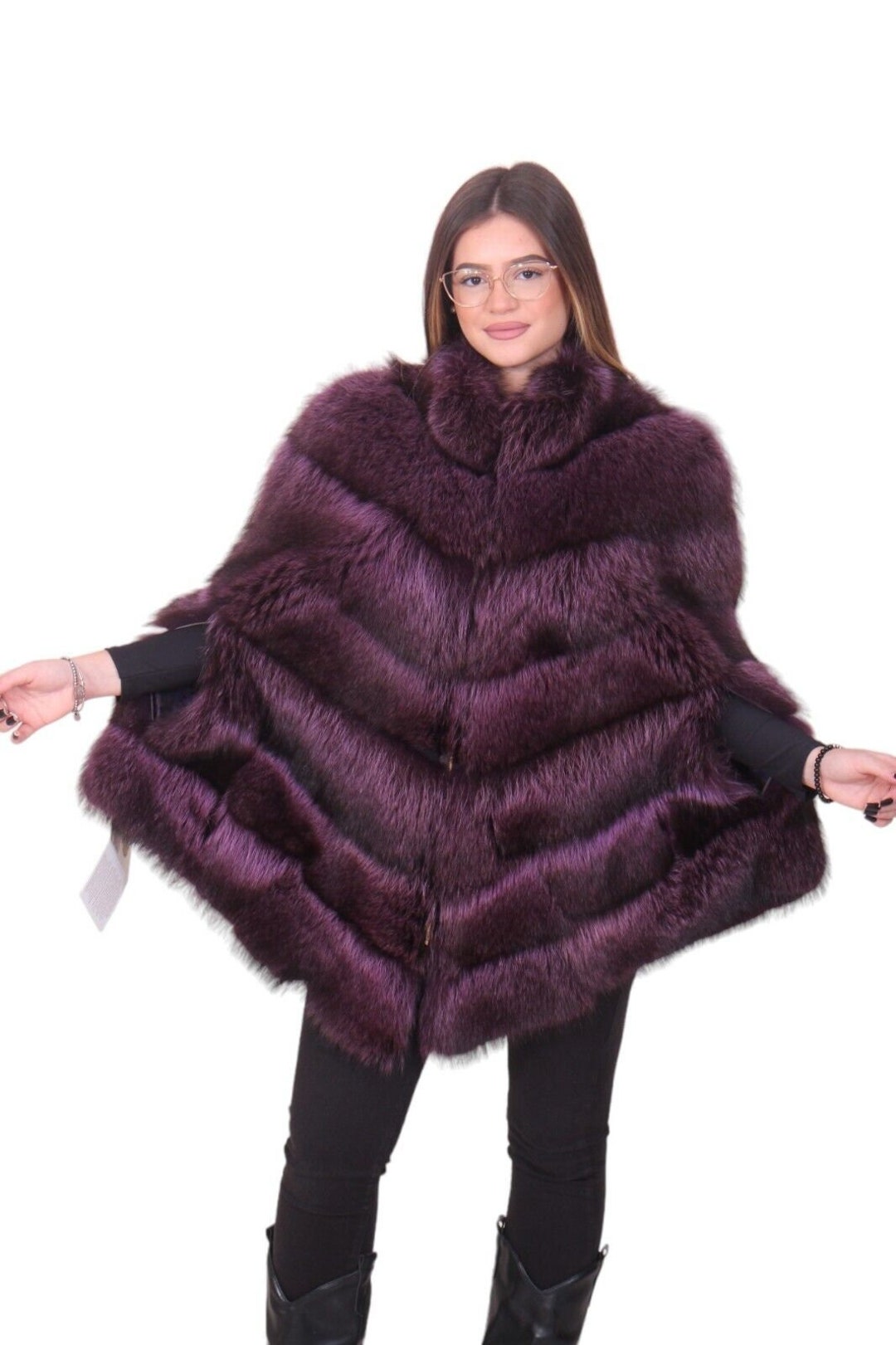 Fox Fur Poncho Fur Jacket Fuchsjacke Pelzmantel Fourrure Piel De Poncho ...