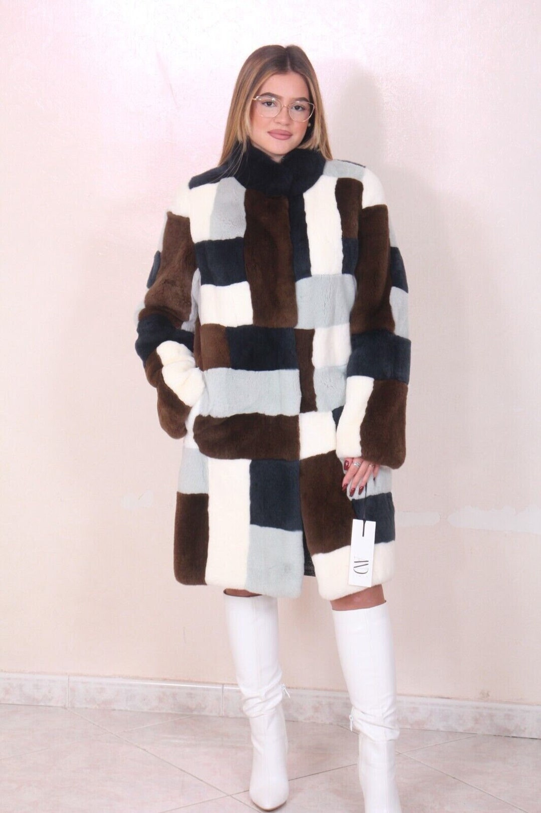 Rex Fur Coat Coat Fur Rabbit Jacke Pelz Kaninchen Vesti De Fourrure ...