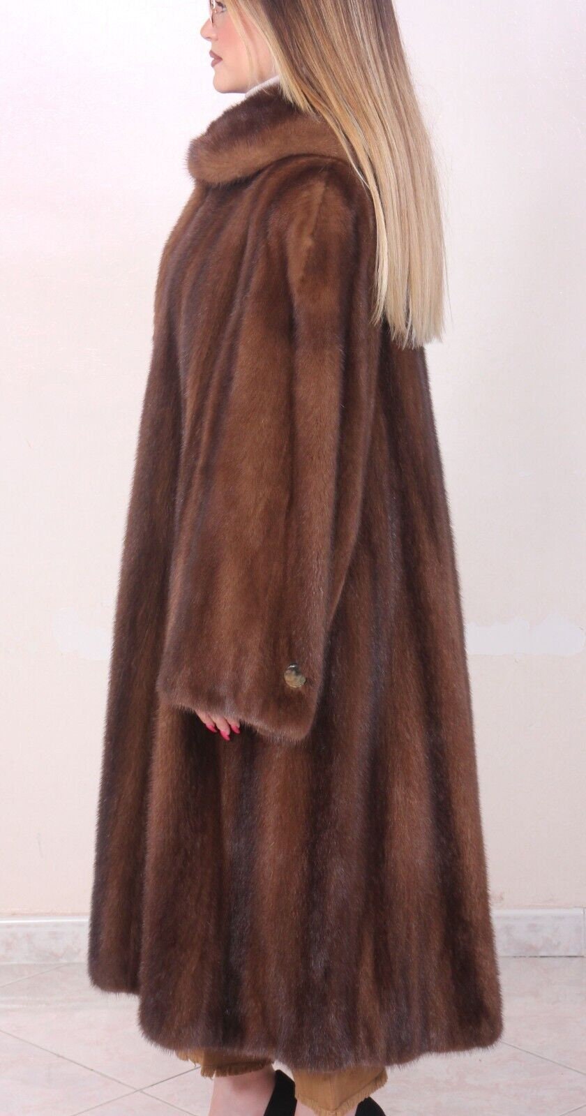 Abrigo de piel de visón chaqueta de piel de visón abrigo - Etsy España