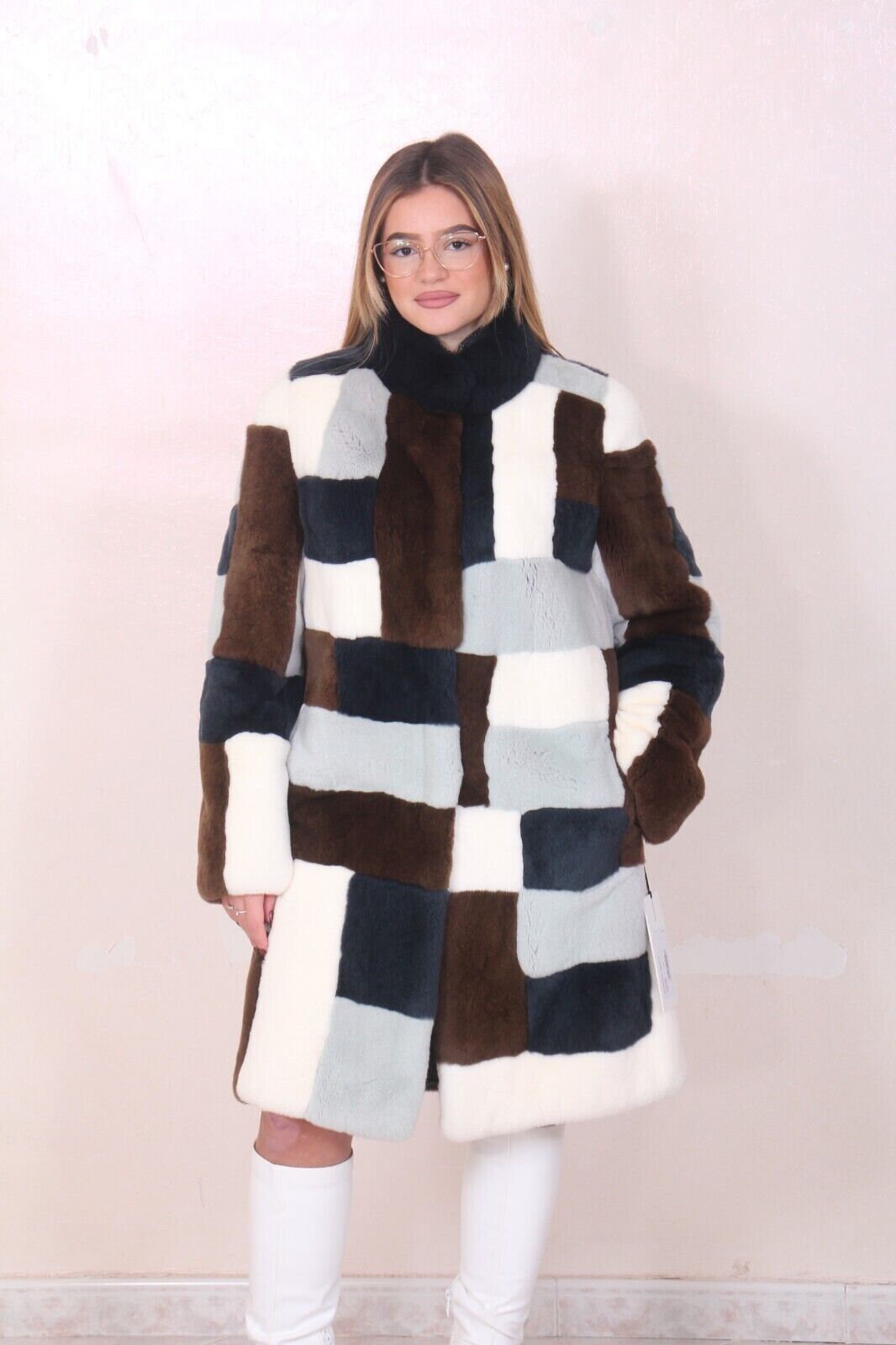 Rex Fur Coat Coat Fur Rabbit Jacke Pelz Kaninchen Vesti De Fourrure ...