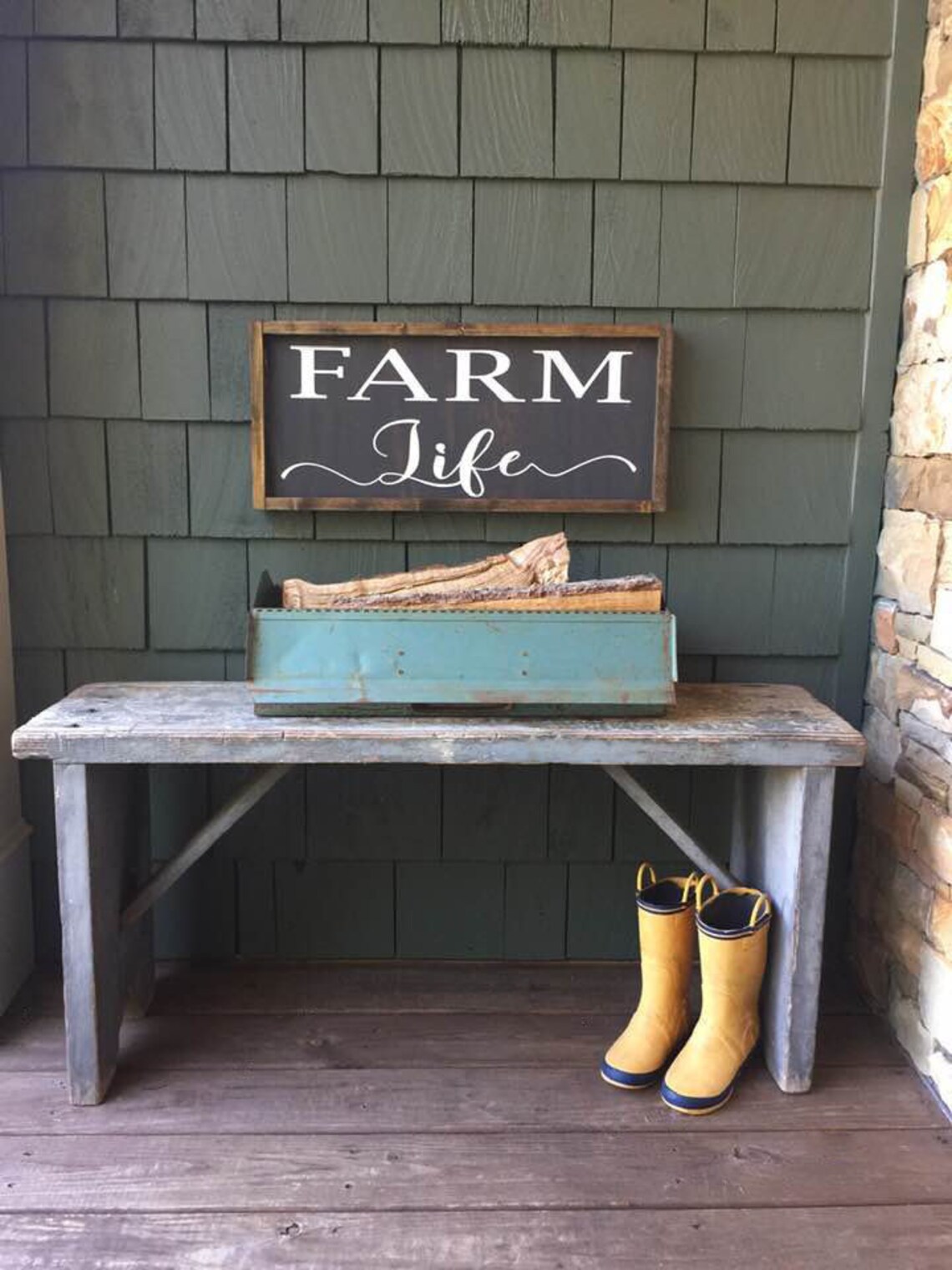 Farm Life Sign Farmhouse Sign for Kitchen Rustic Decorations - Etsy