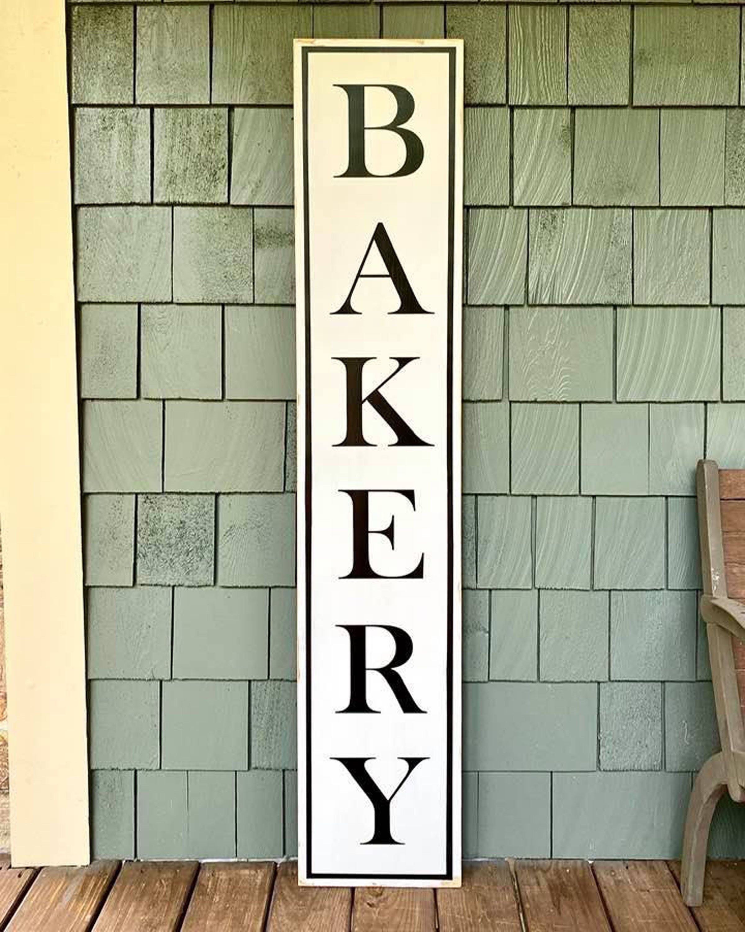 Large Bakery sign Rustic Vertical Bakery Sign Farmhouse | Etsy