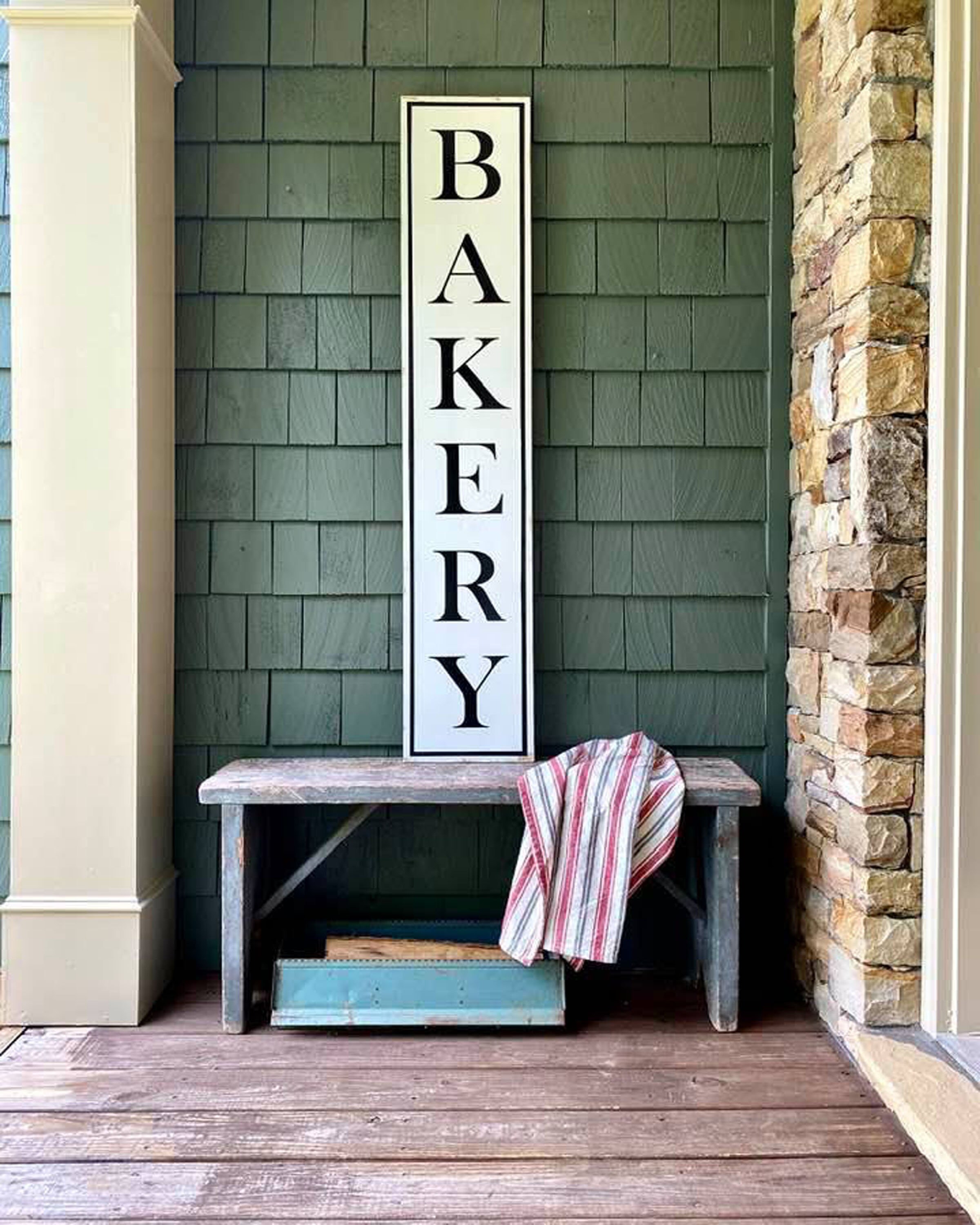 Large Bakery sign Rustic Vertical Bakery Sign Farmhouse | Etsy