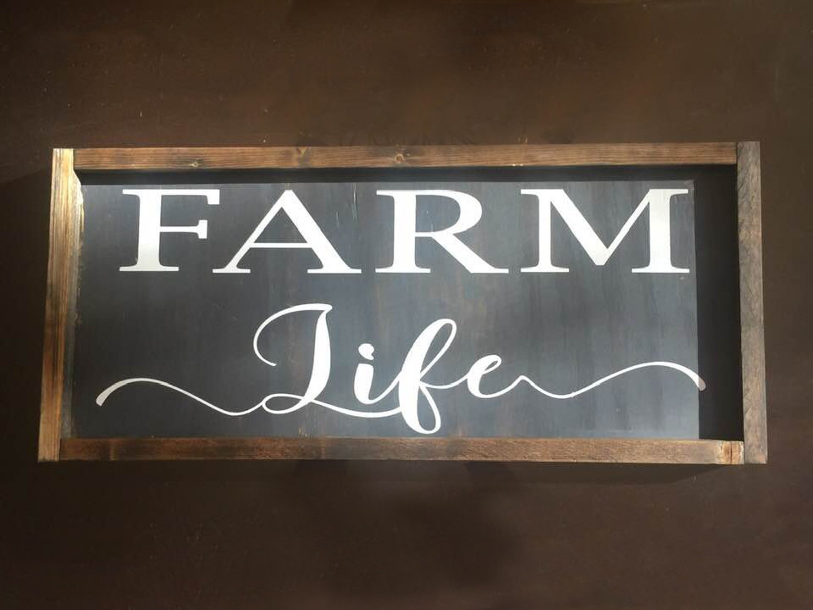 Farm Life Sign Farmhouse Sign for Kitchen Rustic Decorations - Etsy