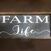 Farm Life Sign, Farmhouse Sign for Kitchen, Rustic Decorations for Home ...