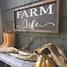 Farm Life Sign, Farmhouse Sign for Kitchen, Rustic Decorations for Home ...