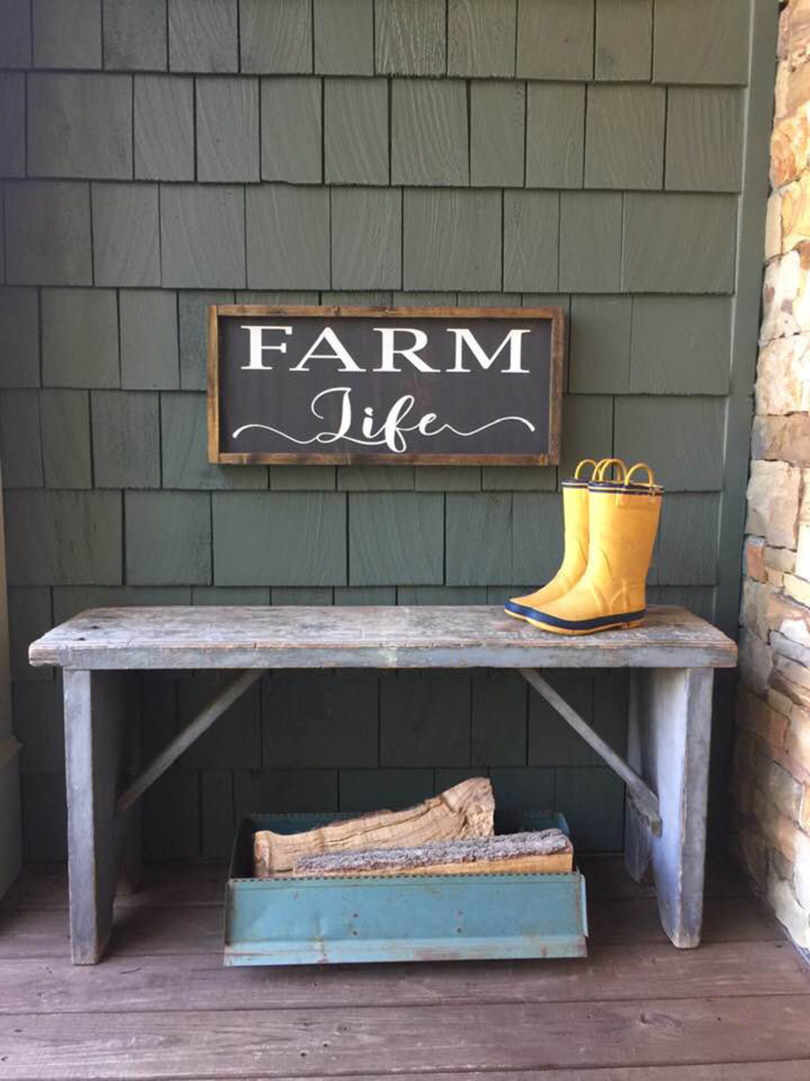 Farm Life Sign Farmhouse Sign for Kitchen Rustic Decorations - Etsy