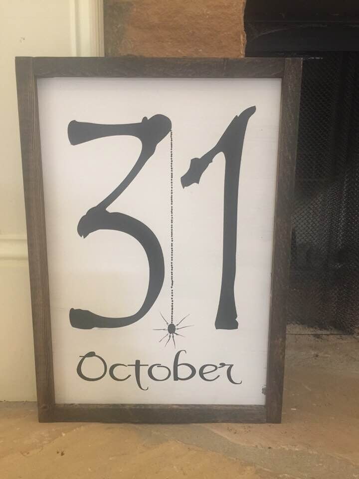 October 31st Sign Oct 31 Rustic Wood Halloween Sign - Etsy