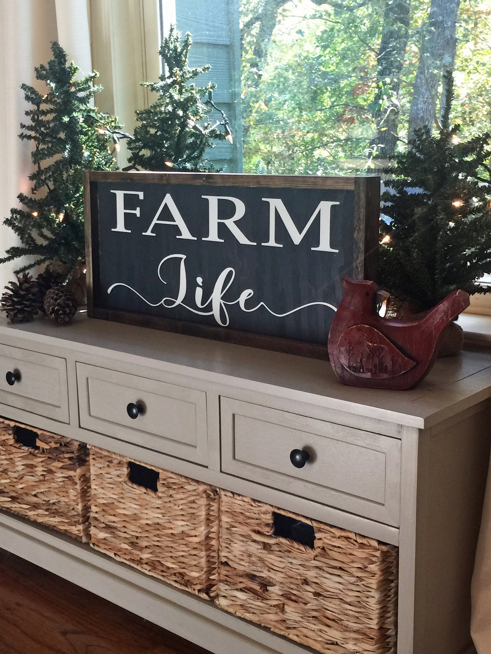 Farm Life Sign Farmhouse Sign for Kitchen Rustic Decorations - Etsy