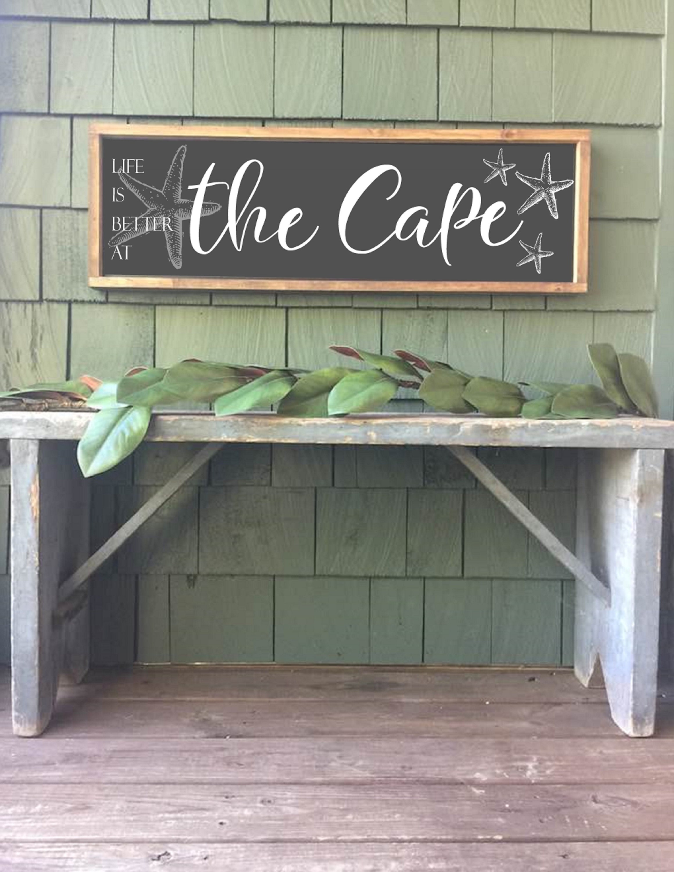 Cape San Blas Nautical Wood Beach Sign Beach Decor Coastal | Etsy