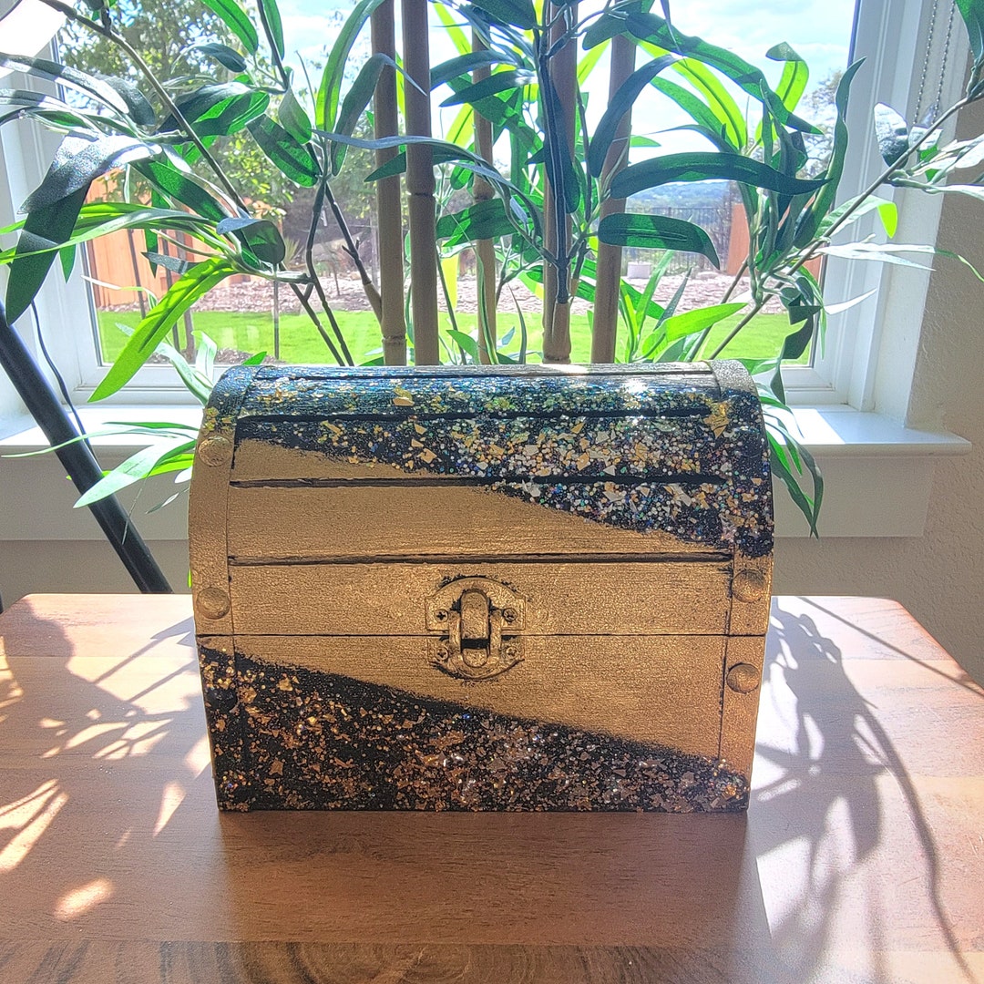 Golden Treasure Chest, Treasure Chest, Girl Birthday Gift, Keepsake Box ...