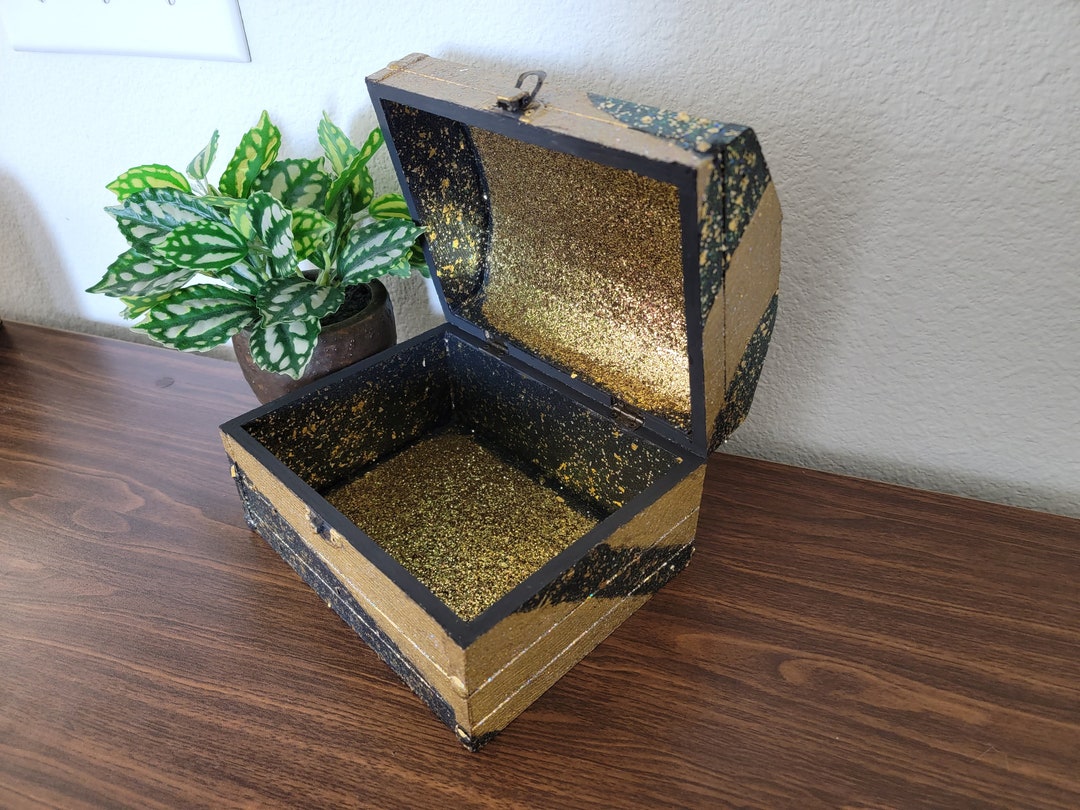 Rustic Storage Box | Wood Treasure Chest | Elegant Jewelry Box ...