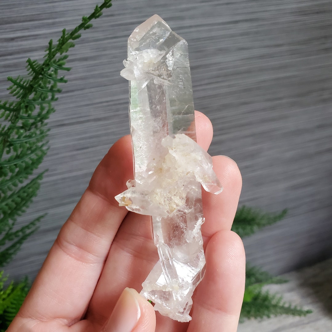 Clear Quartz Double Terminated Faden Quartz Crystal With Companions ...