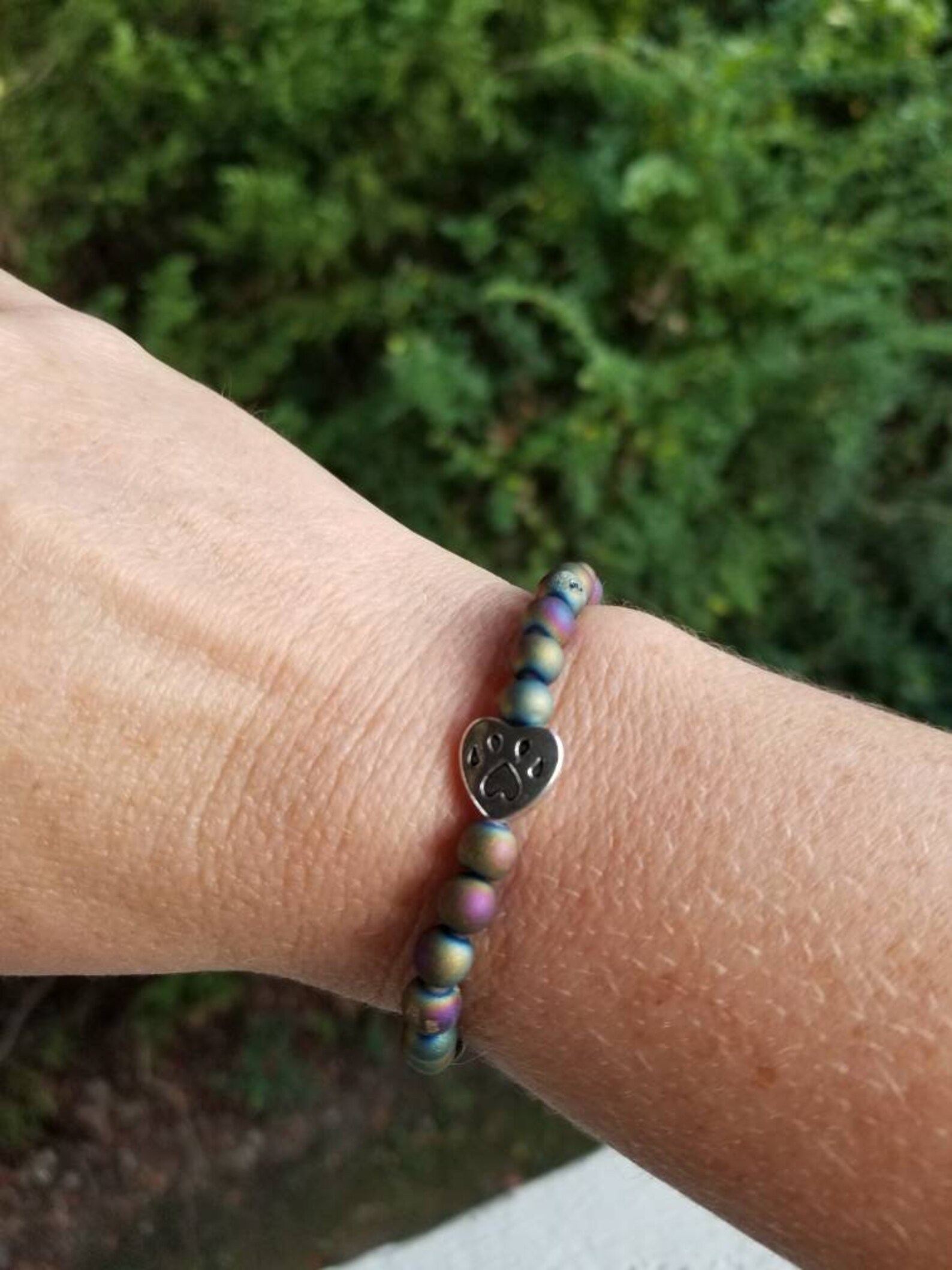 Rainbow Bridge Bracelet Memorial Pet Bracelet Rainbow Druzy - Etsy