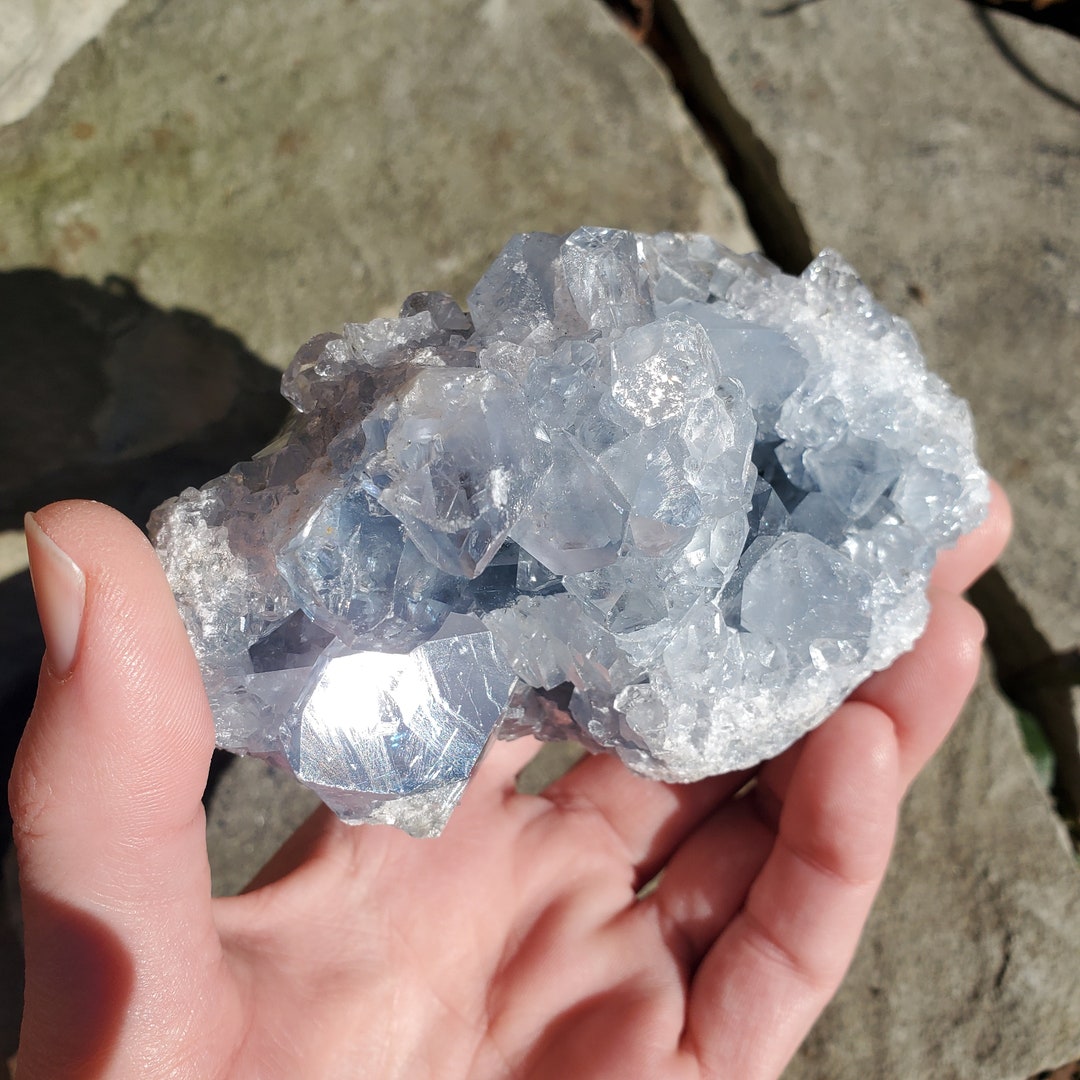 Celestite Cluster, Celestite Geode, Madagascar Celestite, Quality A - Etsy
