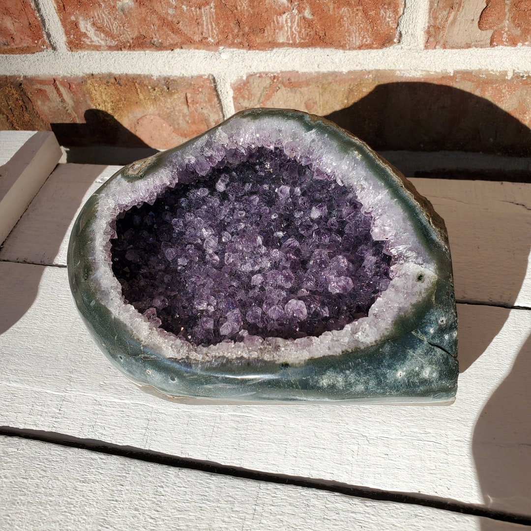 Amethyst Geode, Polished Edges Standing Amethyst Geode, Amethyst From ...