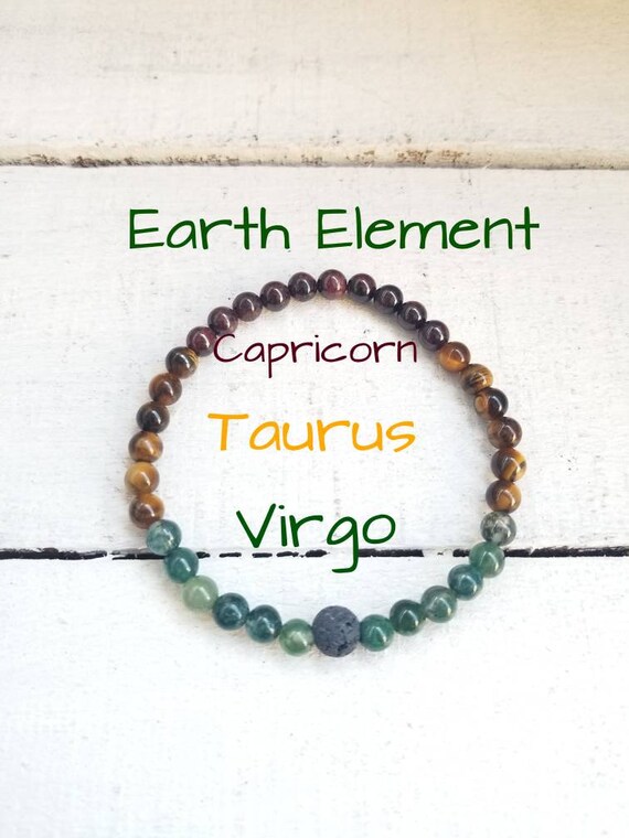 Earth Element Bracelet Zodiac Bracelet - Etsy