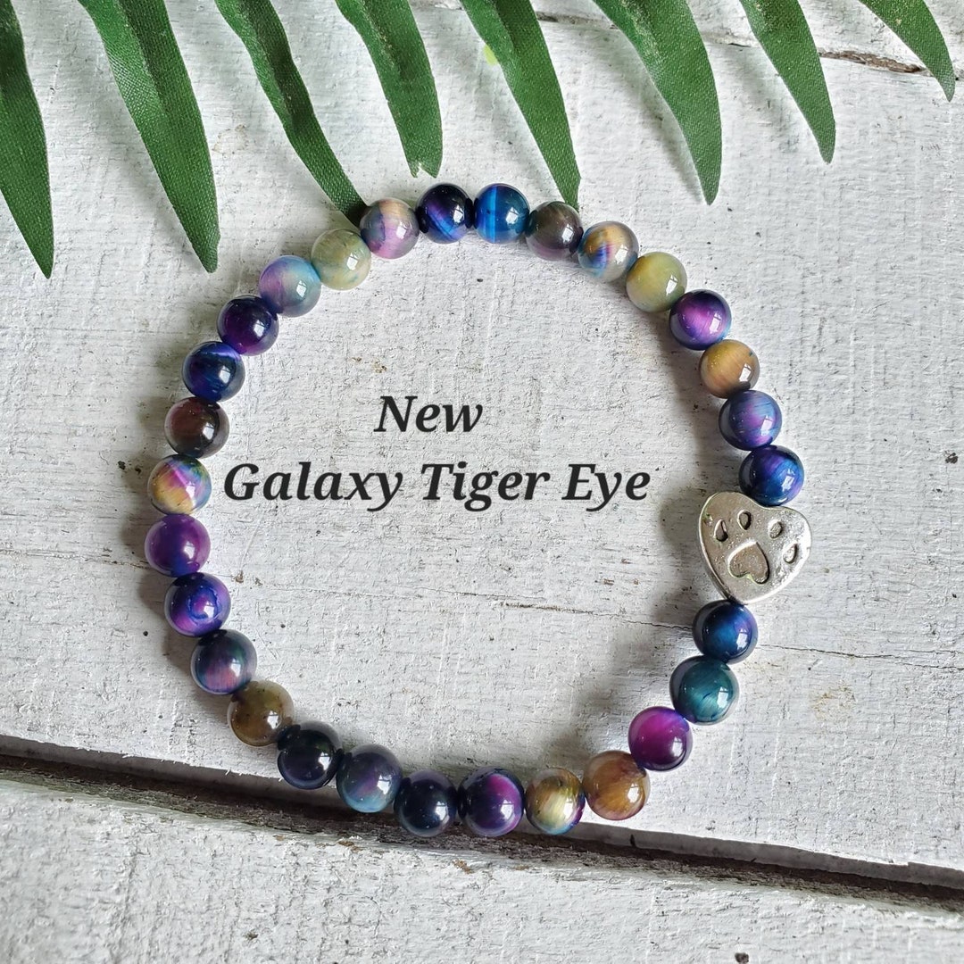 Rainbow Bridge Bracelet, Memorial Pet Bracelet, Rainbow Druzy Agate ...