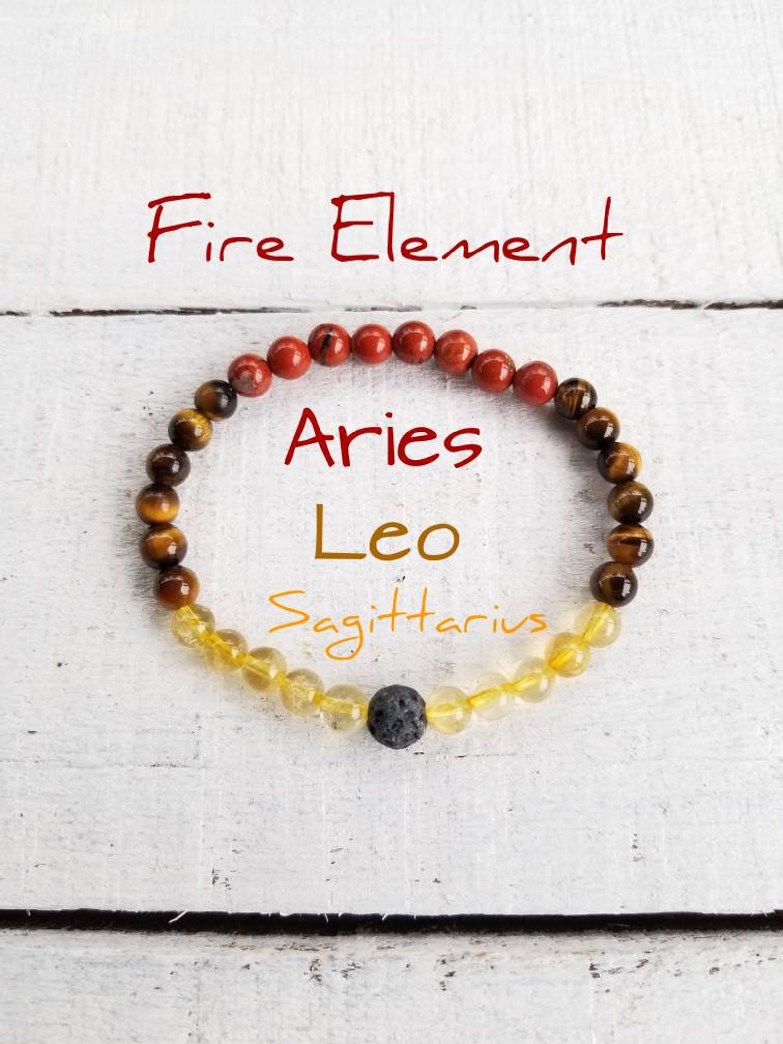 Fire Element Bracelet Zodiac Fire Bracelet - Etsy
