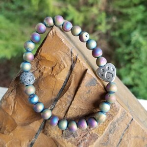 Rainbow Bridge Bracelet Memorial Pet Bracelet Rainbow Druzy | Etsy