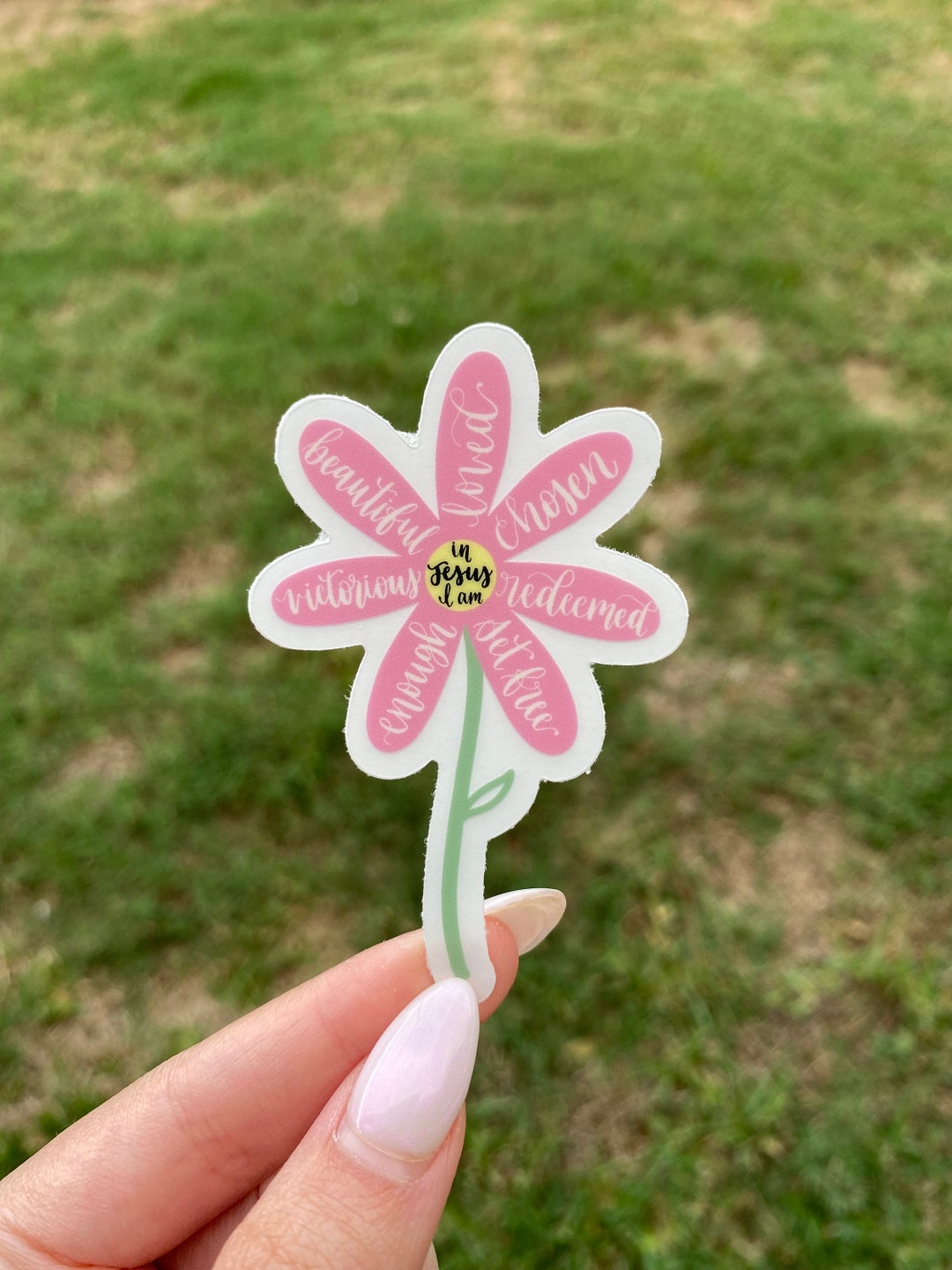 In Jesus I Am Sticker Hand Drawn Waterproof and Dishwasher Safe ...