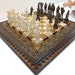 Chess Set "waves of Aspiration Ombre", Solid Ash Wood, Super Gloss ...
