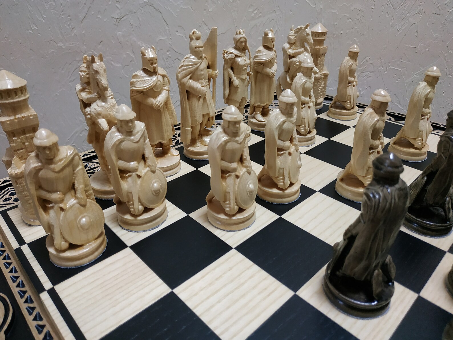 Chess Set bright Victory Black & Natural Wooden - Etsy