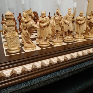 Chess pieces Battle of Thrones Knights large high pieces wood | Etsy