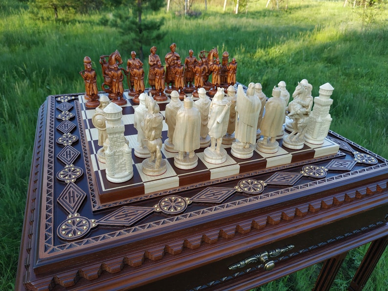 Wooden Table battle for Kings Storage for Knights - Etsy