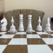 Chess Pieces Gold & White Wooden Gloss Chess Set Only - Etsy