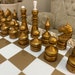 Chess Pieces Gold & White Wooden Gloss Chess Set Only - Etsy