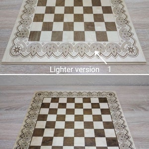 Wooden Chess Board light in the Dark Deluxe Modern - Etsy