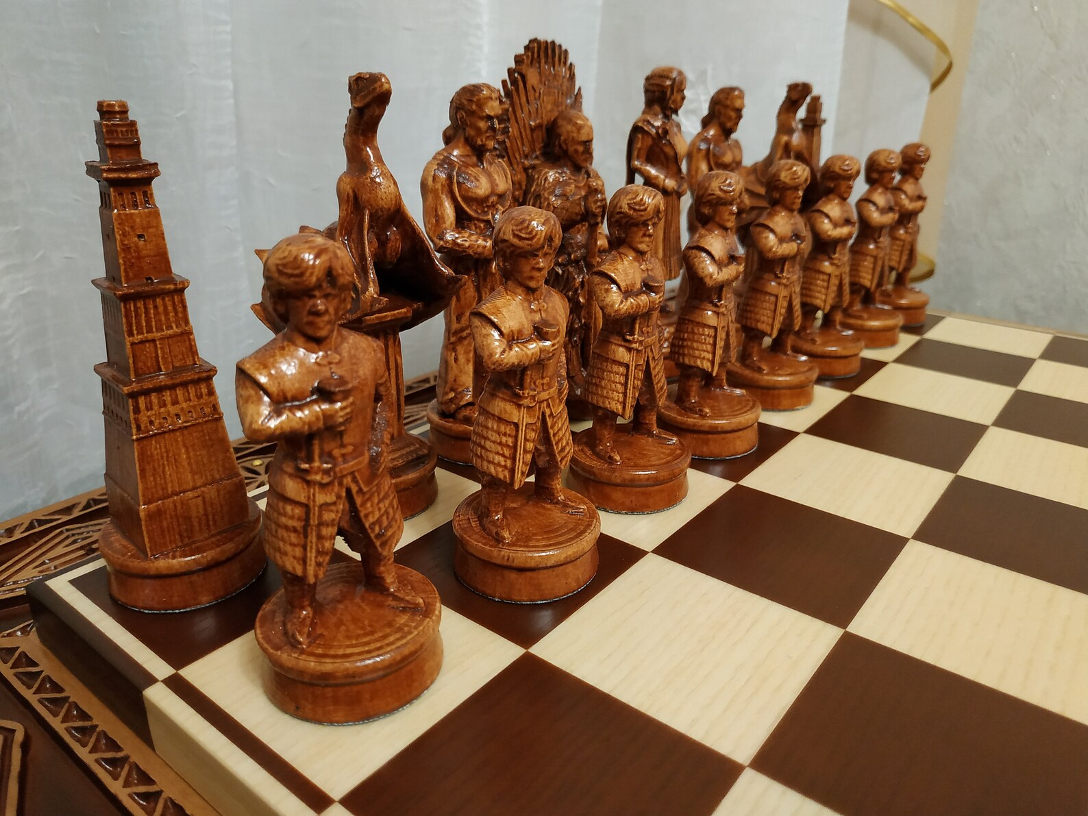 Wooden Chess Set Board With Storage for Chess Pieces - Etsy