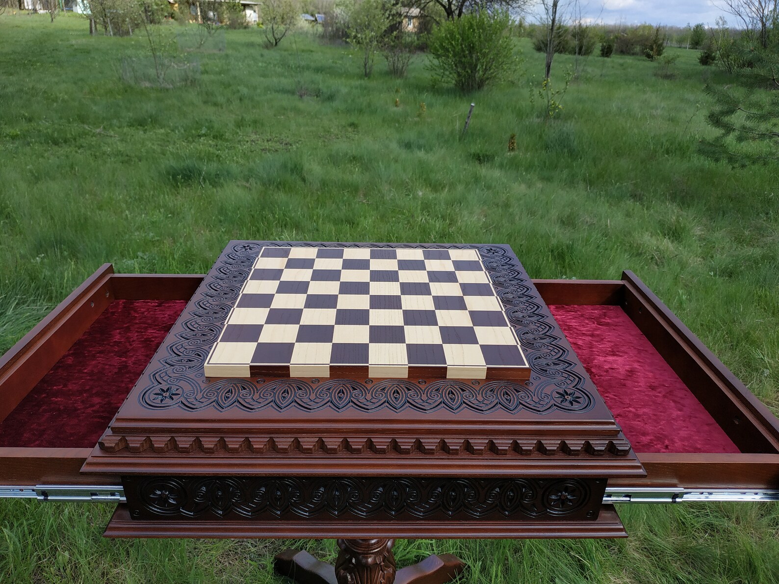 Chess set Battle Pleasure Knights Thrones Wooden | Etsy