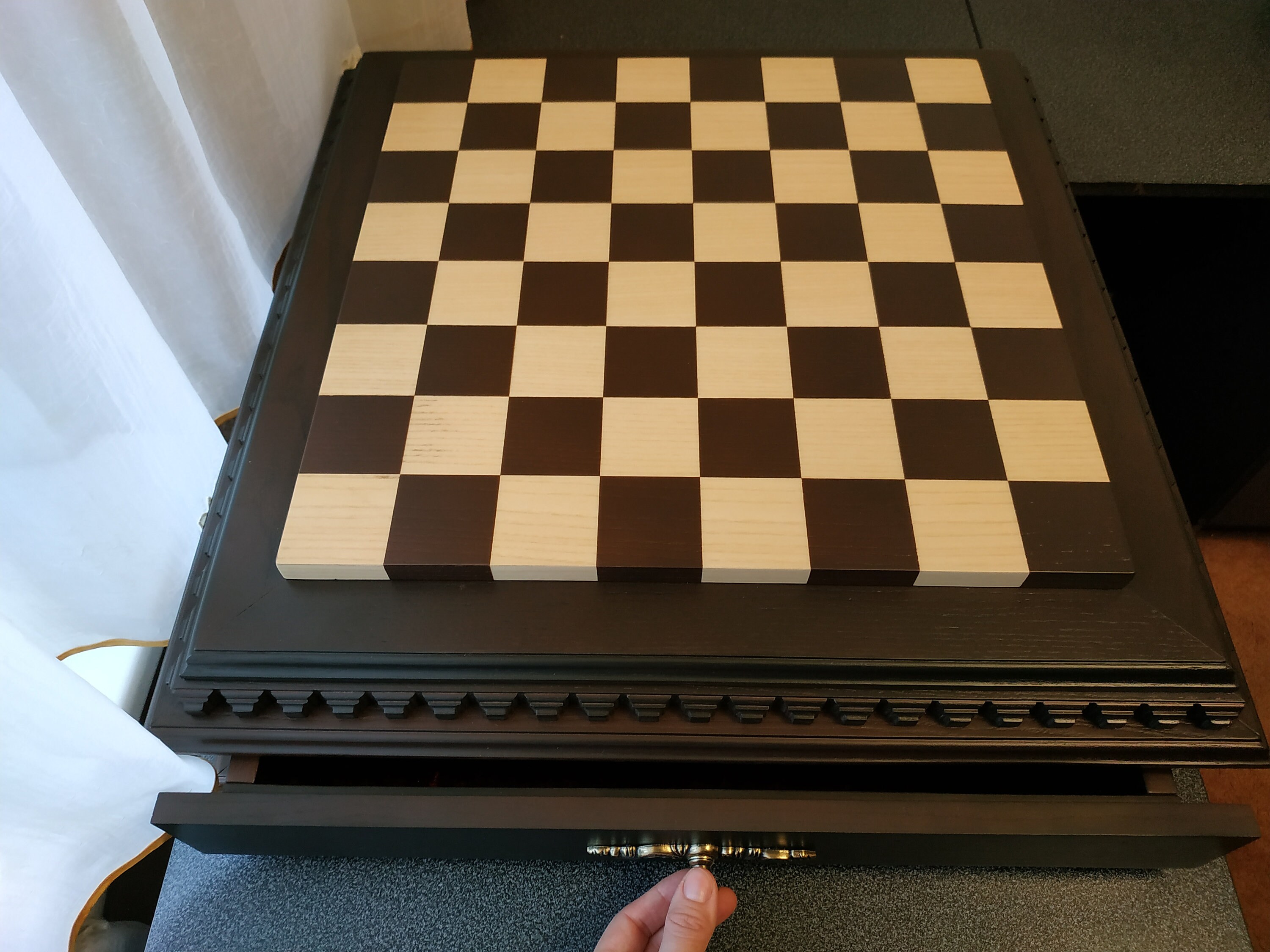 Chess Board royal Classic Two Drawers Wood | Etsy